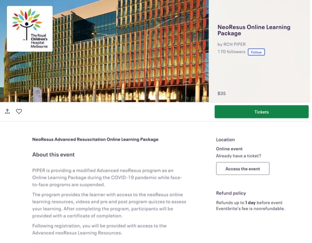 NeoResus online learning package | NeoResus