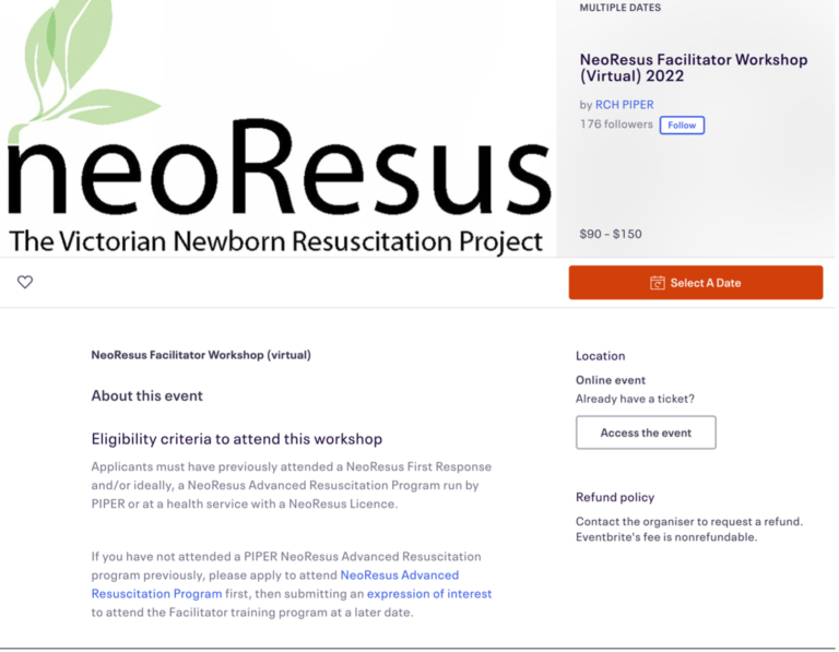 Book a Program | NeoResus
